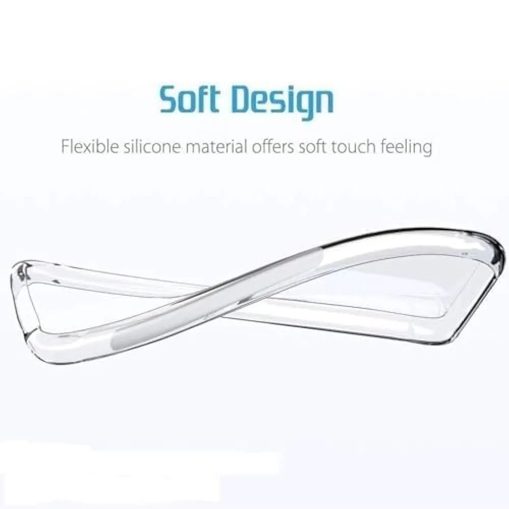 Realme GT 6T flexible clear transparent soft tpu back case cover