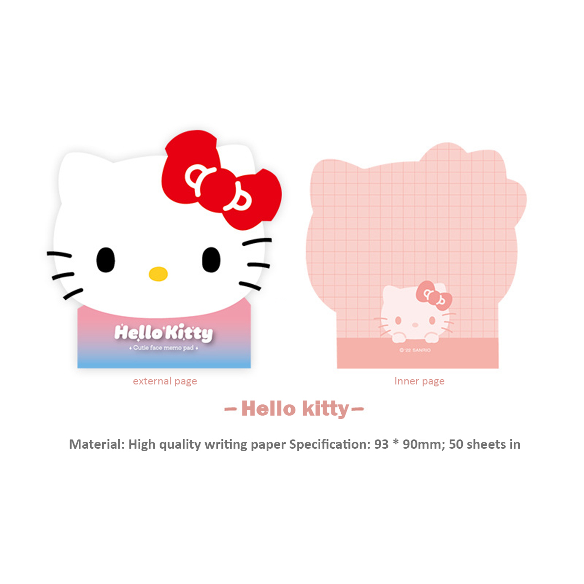 Sanrio Anime Kitty Memo Pad Sticky Notes Cute Sticky Notes Personalized ...