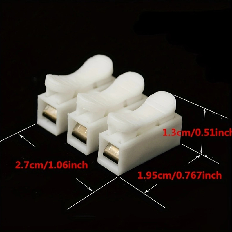 10pcs White No Solding Welding Quick 3P Cable Wire Connector No Screw ...