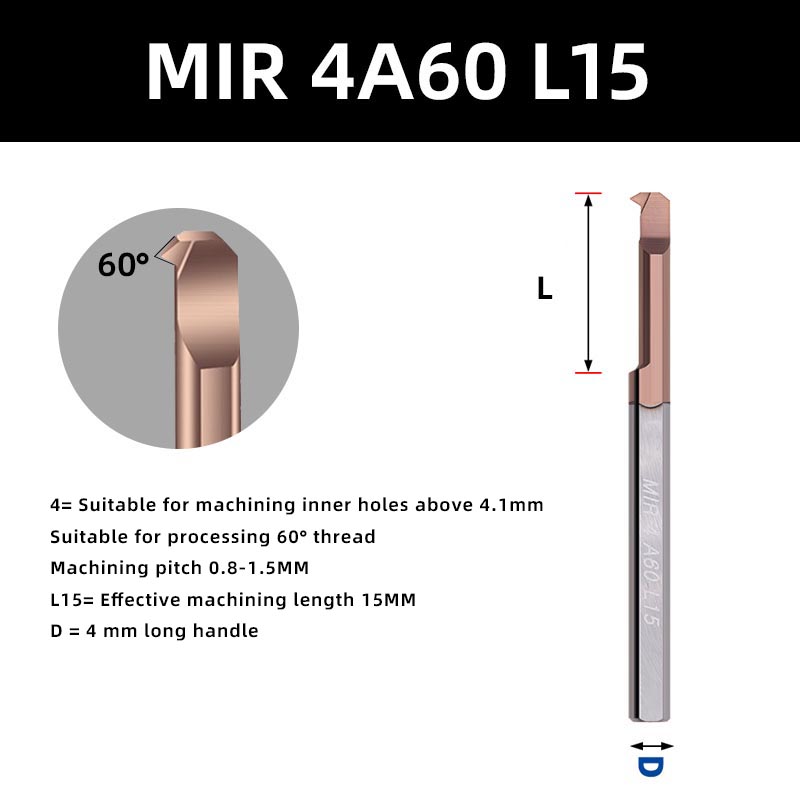 KaKarot MIR Boring Cutter for Threading Coated Carbide Mini Internal ...