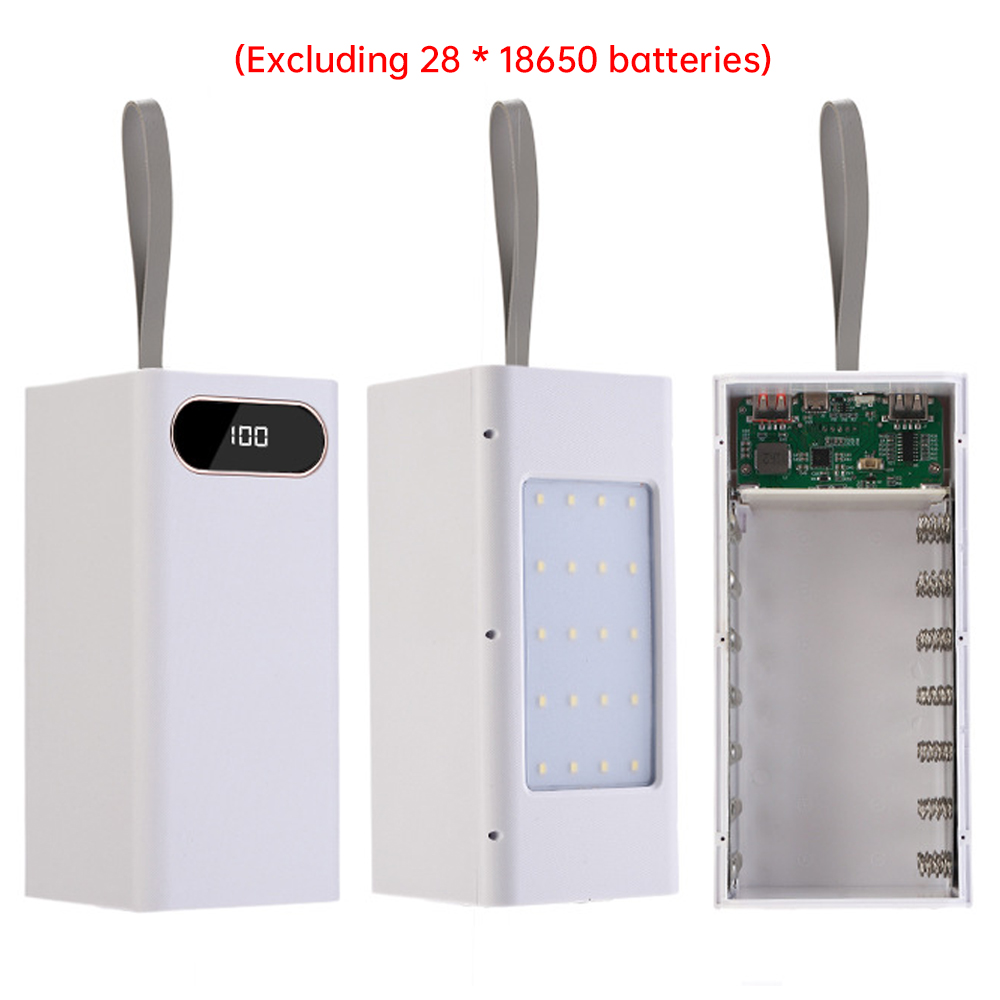 28x18650 DIY Battery Holder Shells Welding Free Power Bank Case Plastic ...