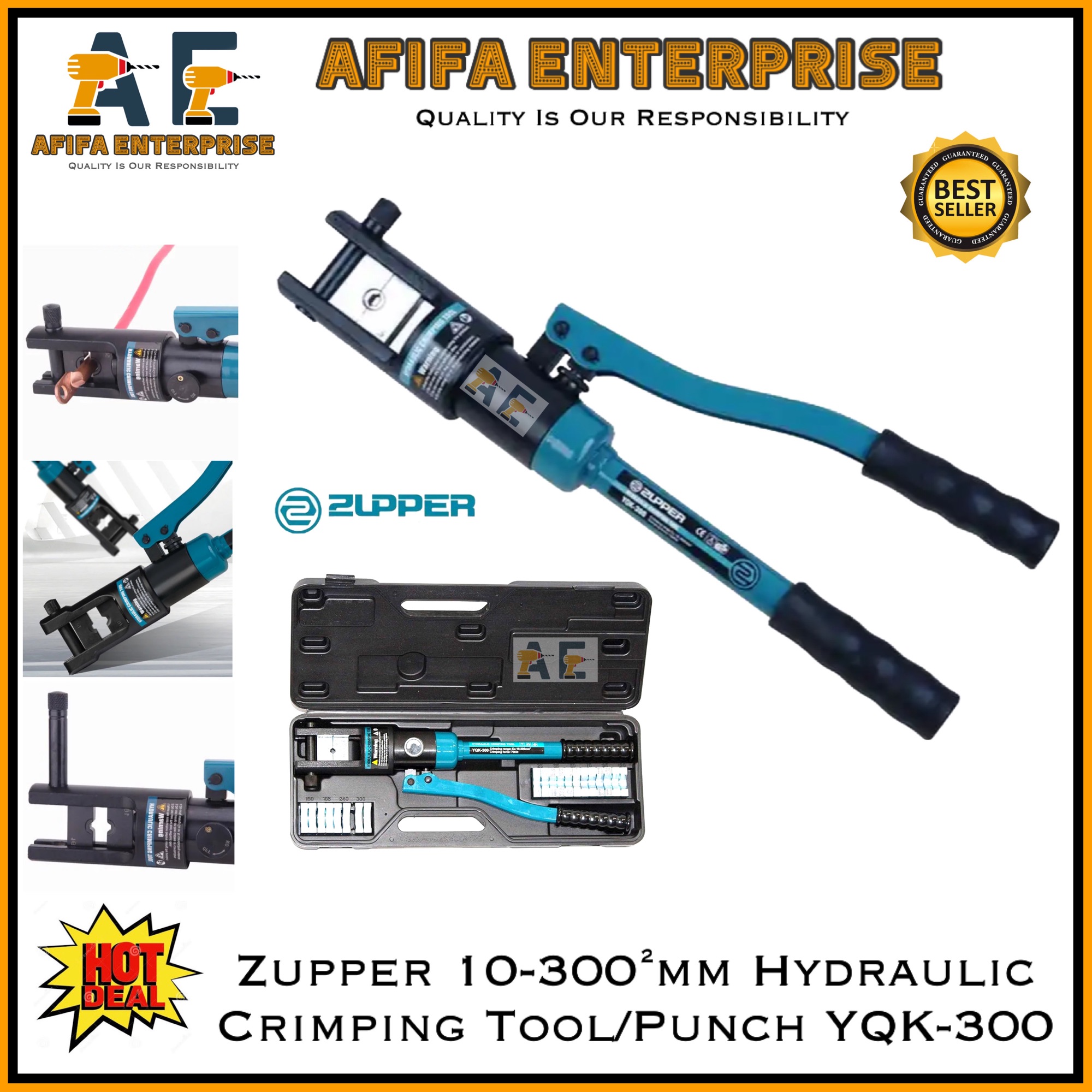Zupper 10-300mm2 Hydraulic Cable Crimping Tool/Punch YQK-300 | Daraz.com.bd