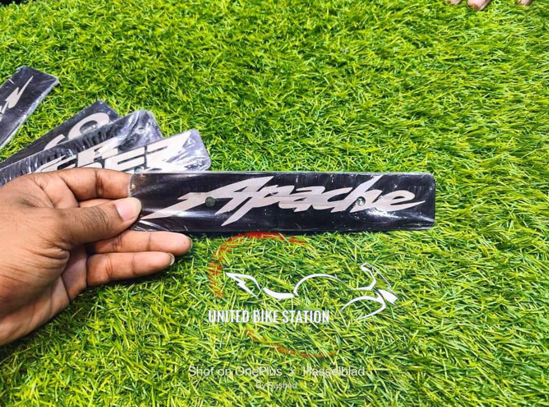 Apache 4v Bike Front Number plate hit proof colour material stainless ...