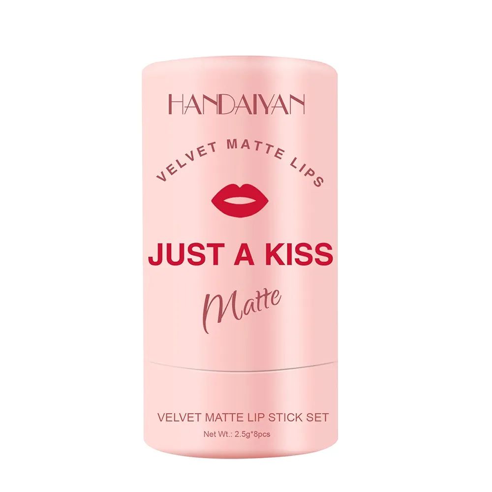 HANDAIYAN Velvet Matte Lipstick Set – 8 Shades of Elegance in One Box!"