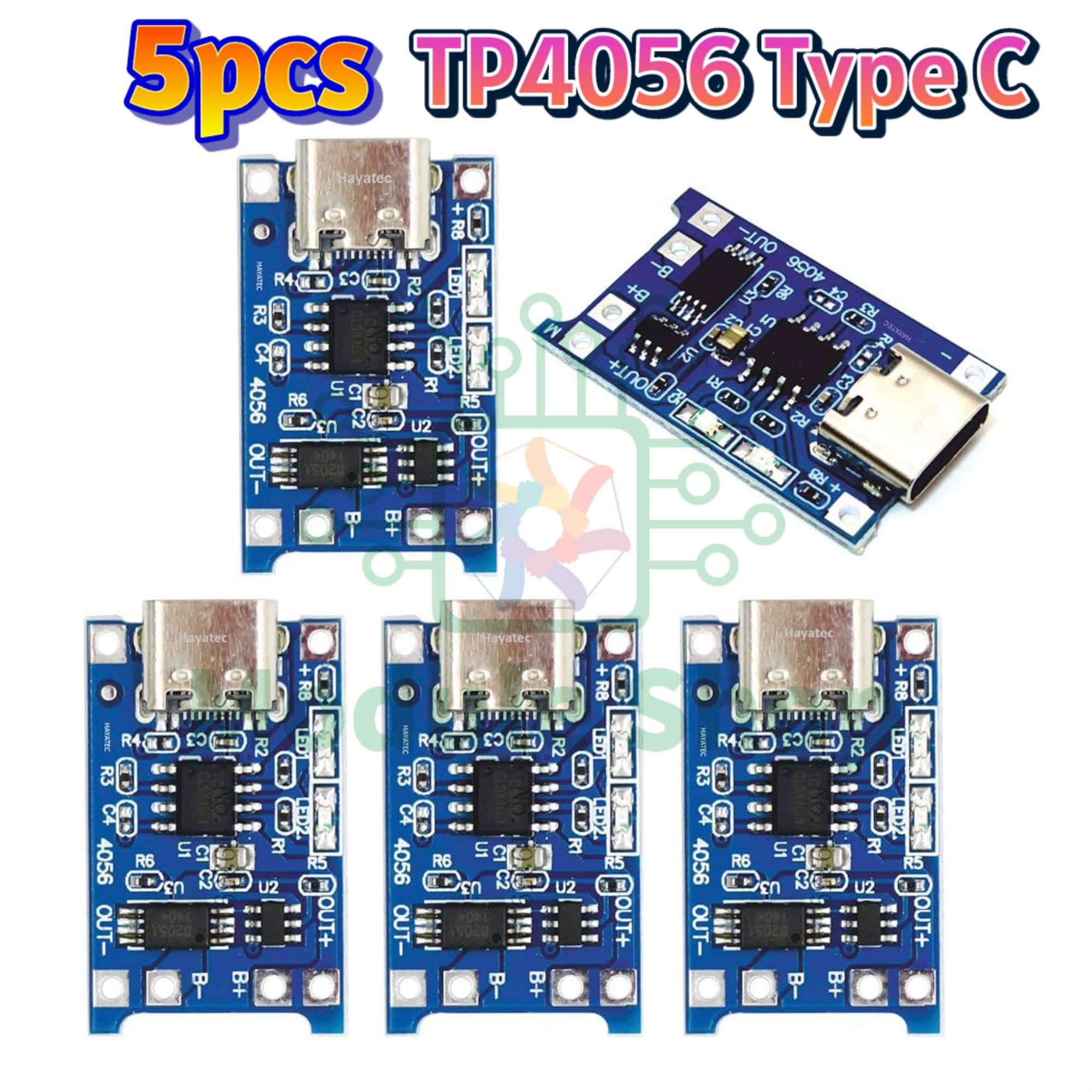 5pcs TP4056 Type C 3.7V Lithium Battery Charger With Battrey Protection ...