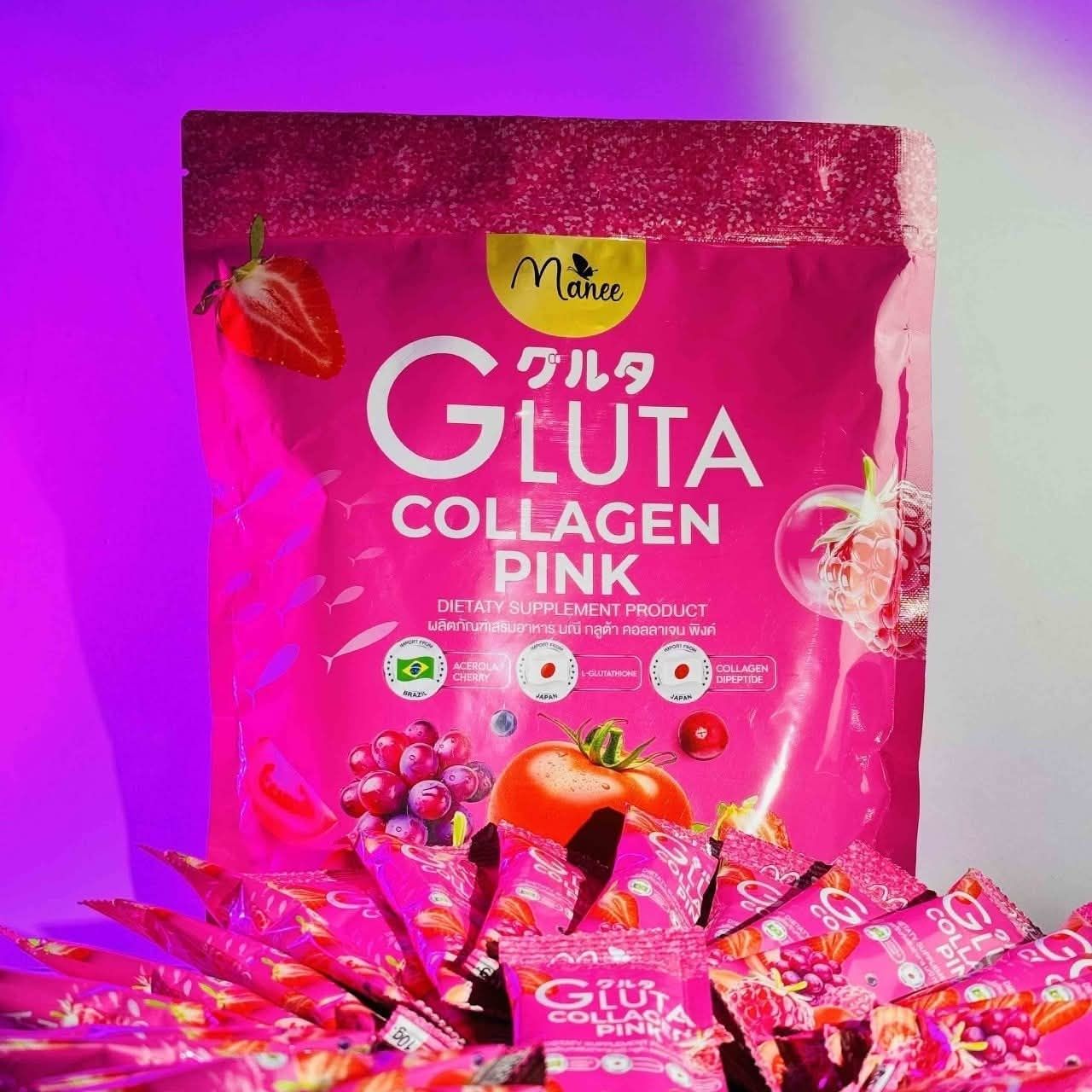 Manee Gluta Collagen Pink Juice 1 pack 30 Sachets