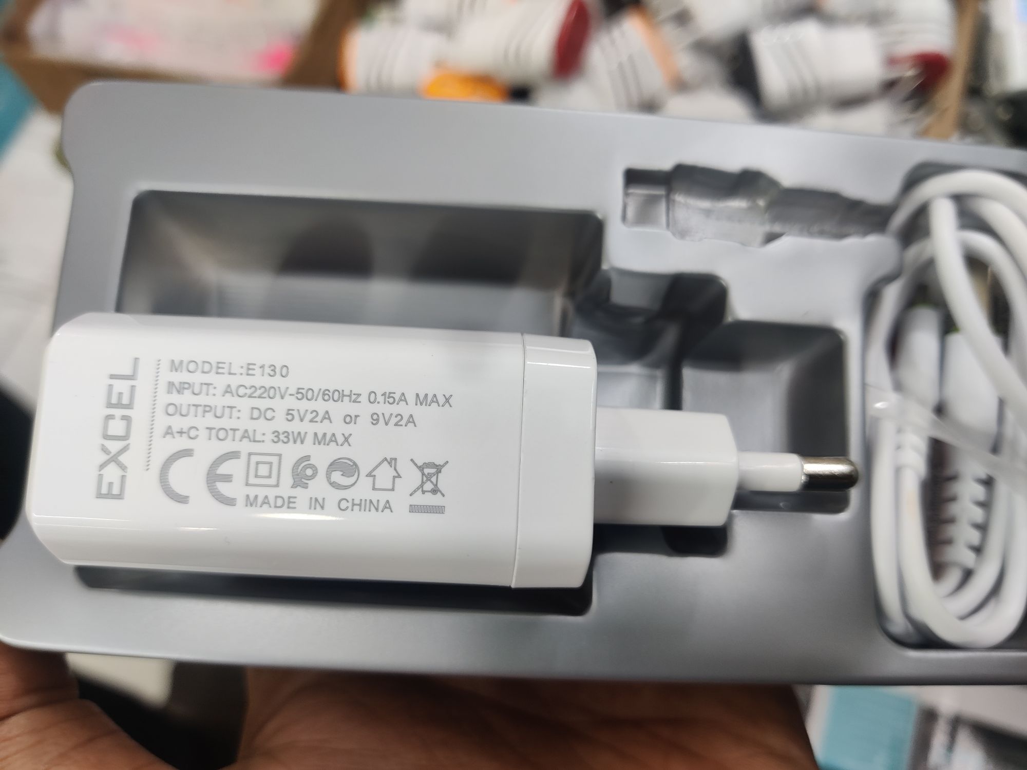 Excel E130 High Quality 33W Ultra Fast charger Quick Charging with ...