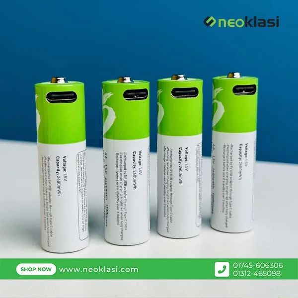 SmarToools TYPE C RB40 AAA and AA Rechargeable Pencil Batteries (4Pcs Set)