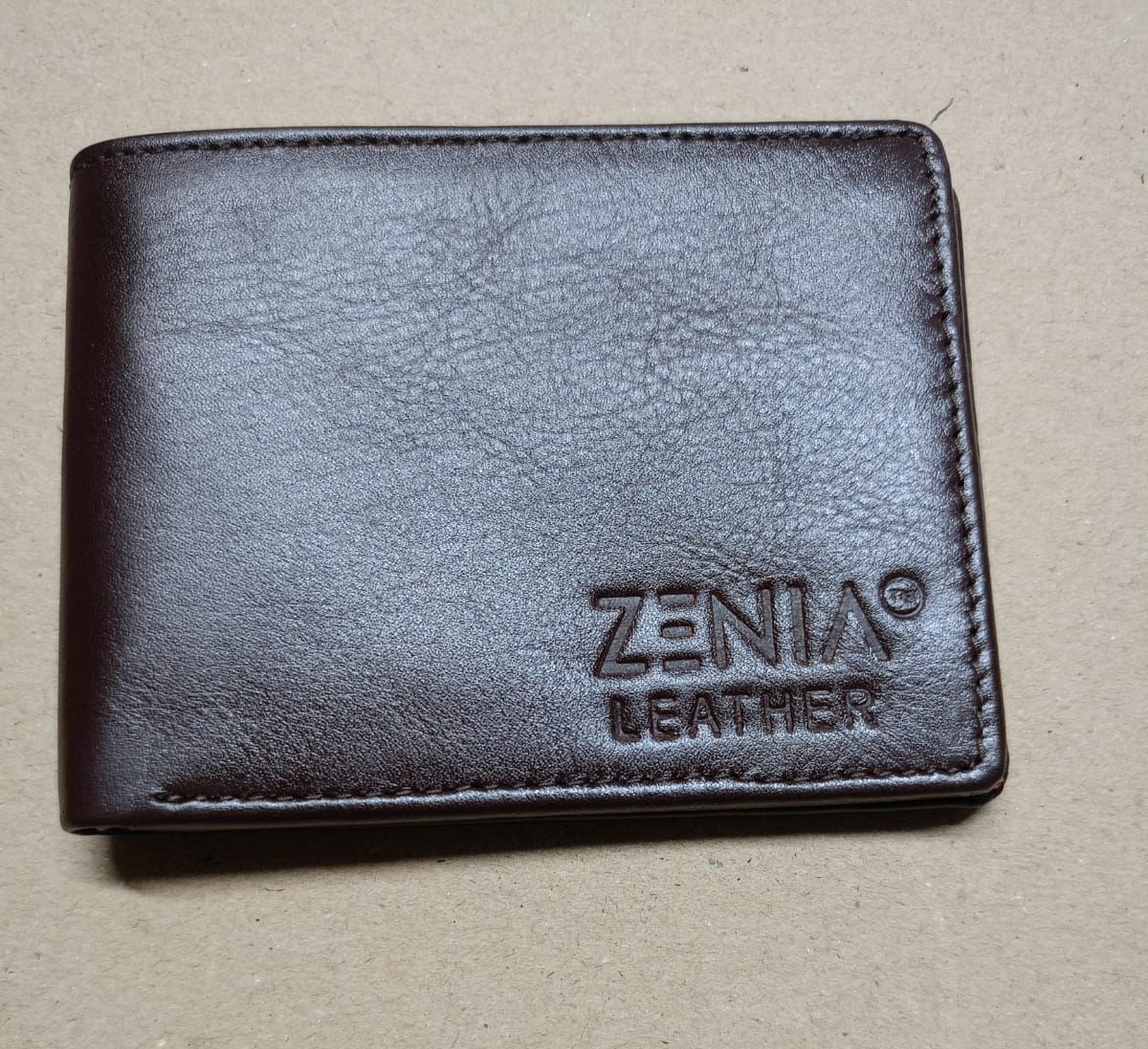 Chocolate Color Small Size Leather Money Bag for Men's