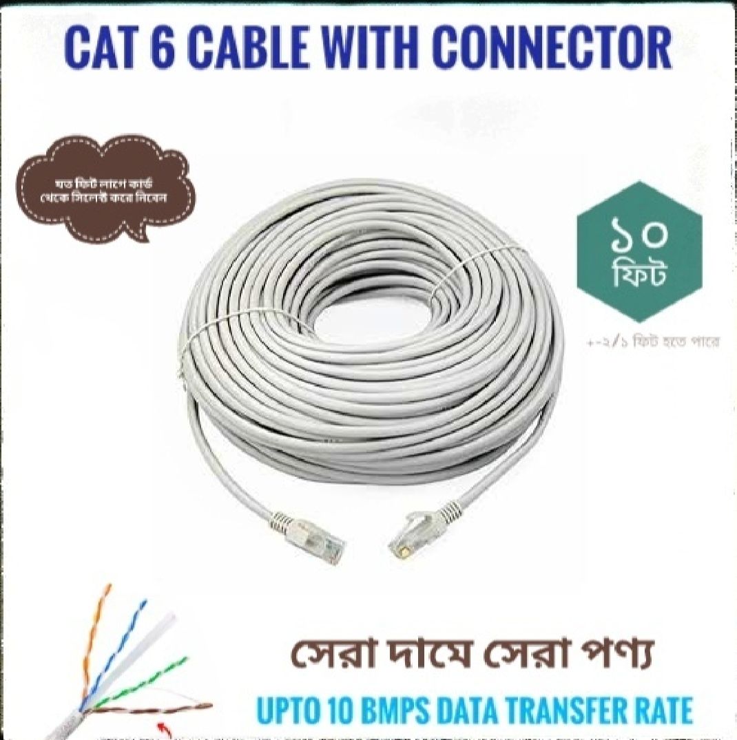 Cat6 Cable Wifi Internet Lan Cable FReliable Internet Connection With ...