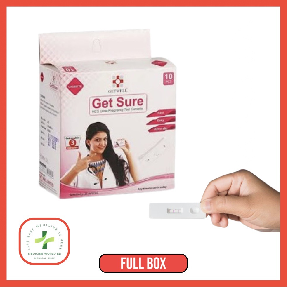 Get Sure Pregnancy Test Cassette Device Kit - Urine HCG Check Strips ...