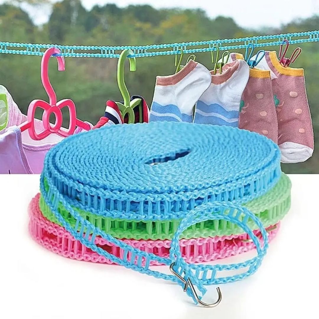 3 m/10 feet Multi-Function Anti-Wind Rope Anti Slip Clothes line Cloth ...