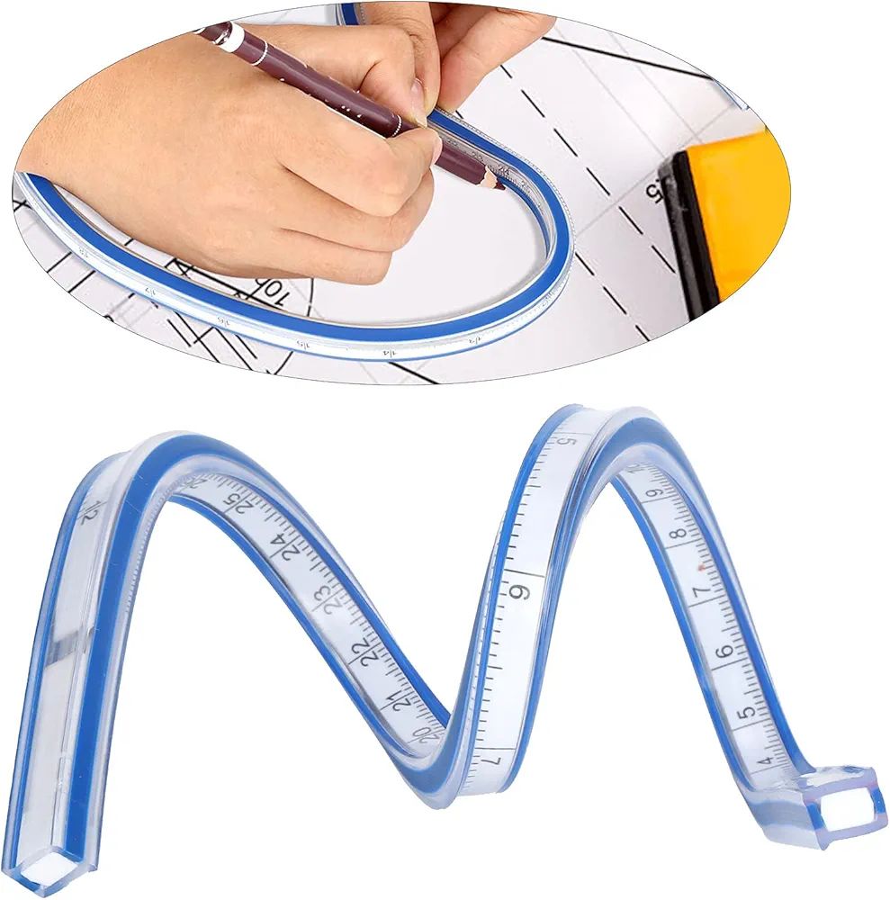 Snake Curve Ruler, Flexible Ruler Sturdy Soft Measuring for Drawing and ...