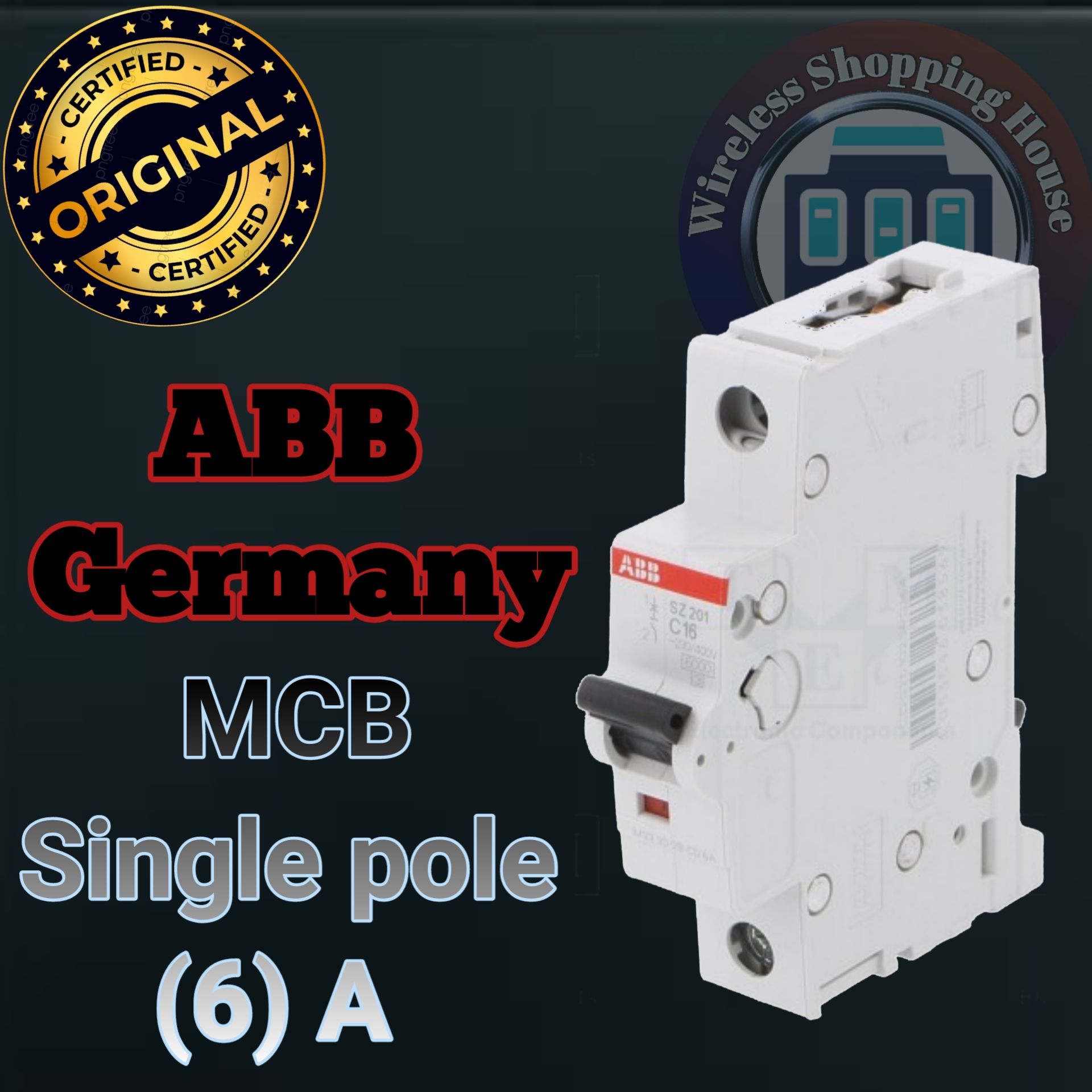 ABB Germany 6A SP 1 Pole Miniature Circuit Breaker | Daraz.com.bd