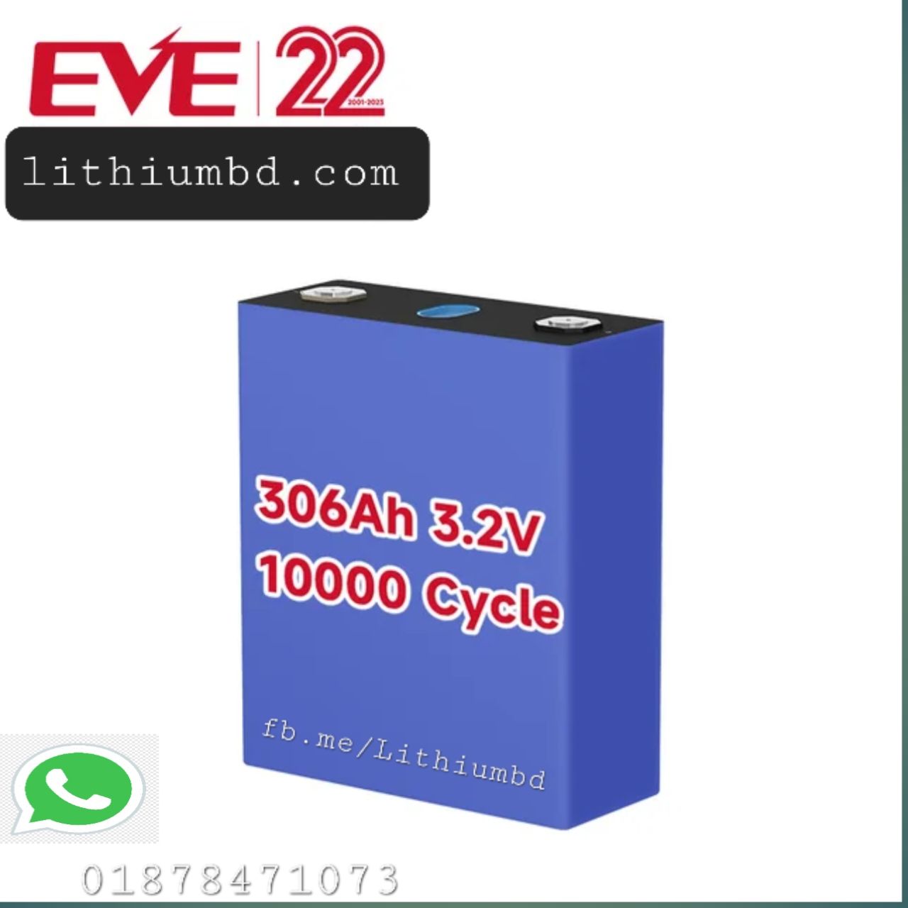 EVE MB30 306ah 10000 lifecycle A++ grade Lithium phosphate battery ...