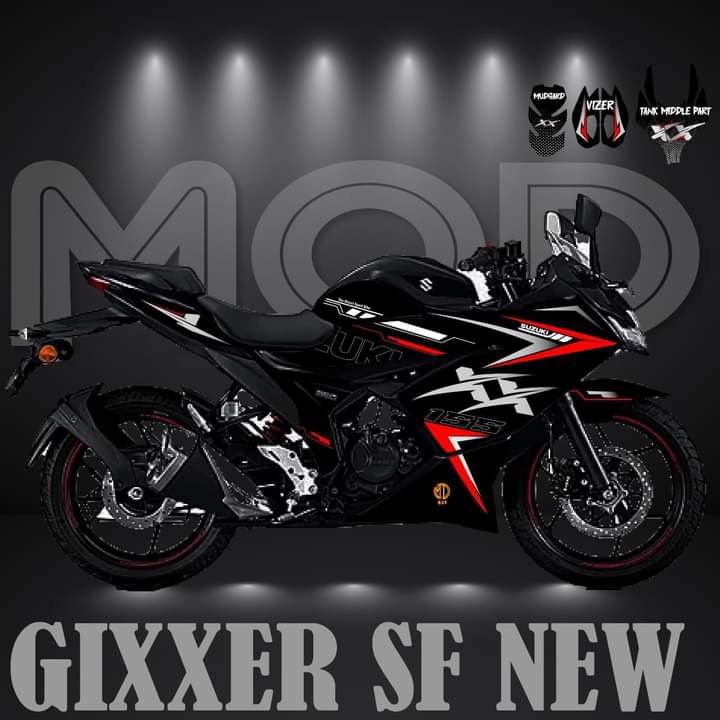 Suzuki Gixxer fi X model decals sticker set | Daraz.com.bd