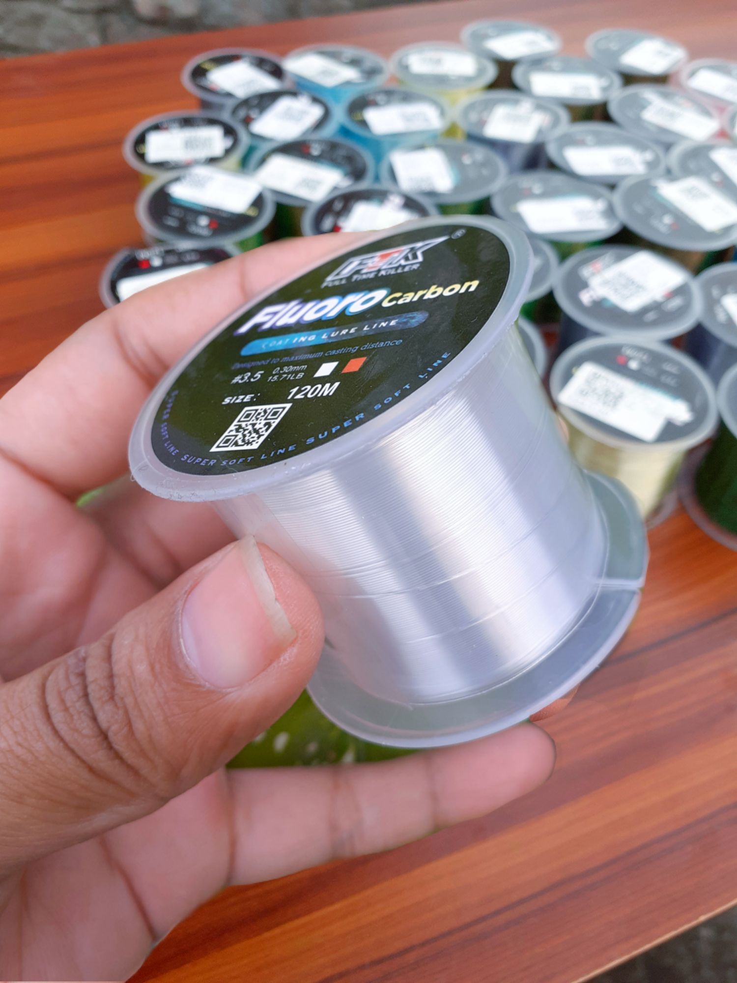 0.26mm/120M Fluorocarbon Coating Fishing Line Carbon Fiber Leader Line ...