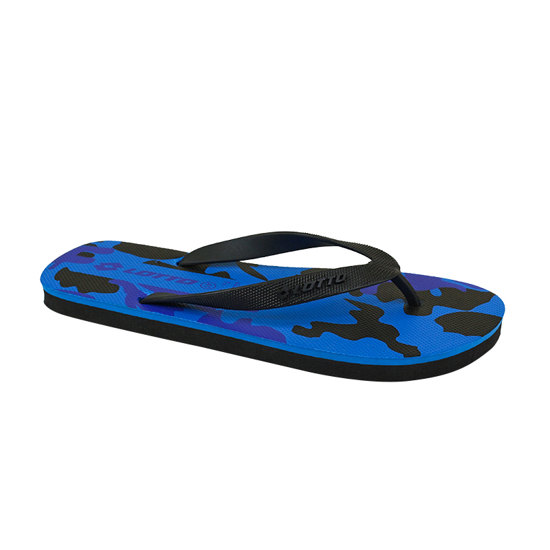Lotto Men Slipper, Flipflop sponge sandal | Black Marks on Blue