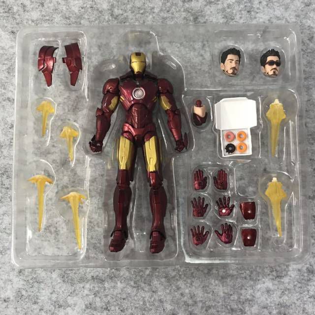 16CM SHF Iron Man MK4 Stage PVC Marvel Avengers Infinity War Action Figure Iron Man Mark 4 ...