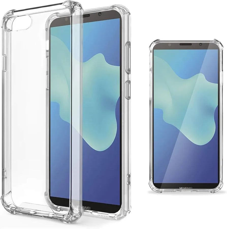 Huawei Y5 2018 Transparent Clear Slim Soft Cover Skin Gel TPU Case ...