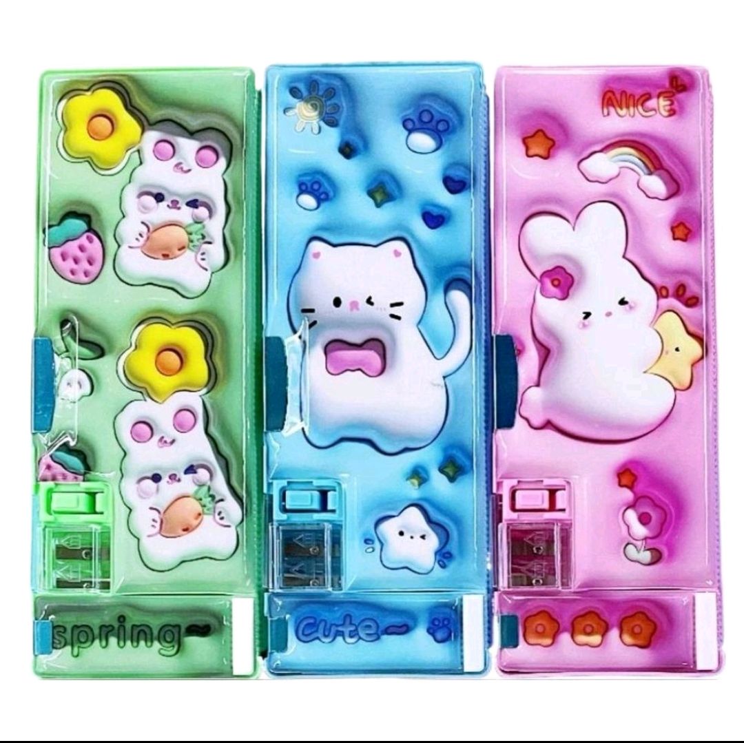 01 Box Plastic Pencil & Pen Boxes & Cases Magnetic Lock with Double ...