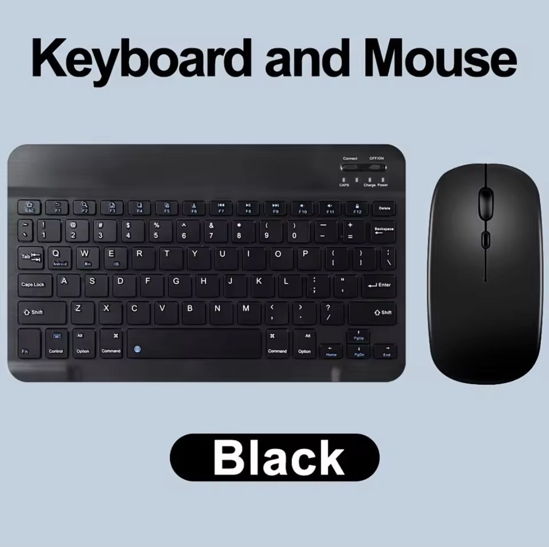 Mini Wireless Keyboard Mouse Combo Pack Black & White Plastic Body Non ...