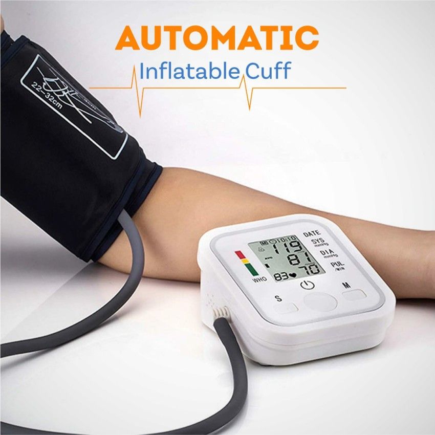 Electric Blood Pressure Monitor Automatic Arm BP Machine and Pulse Rate ...