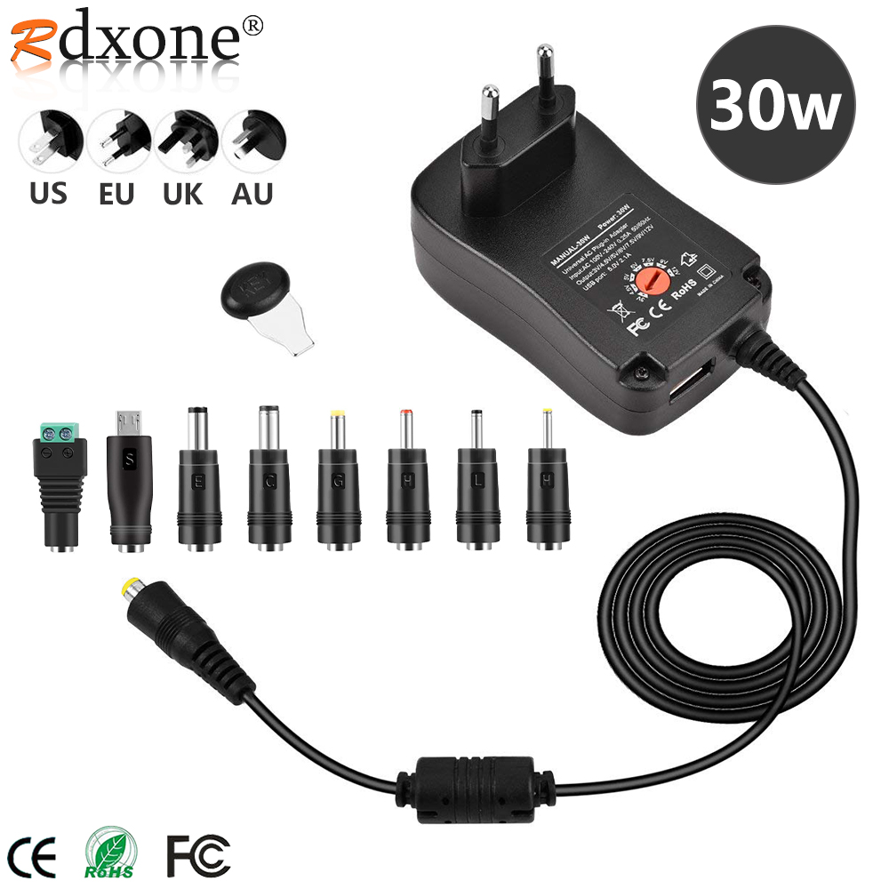 Universal AC Adapter 3V 4.5V 5V 6V 7.5V 9V 12V 2A 2.5A DC Power ...