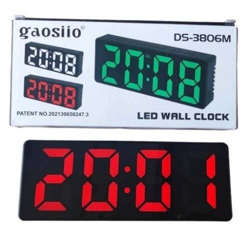 Gaosiio DS-3806M LED Digital Wall Clock with Large Display | Daraz.com.bd