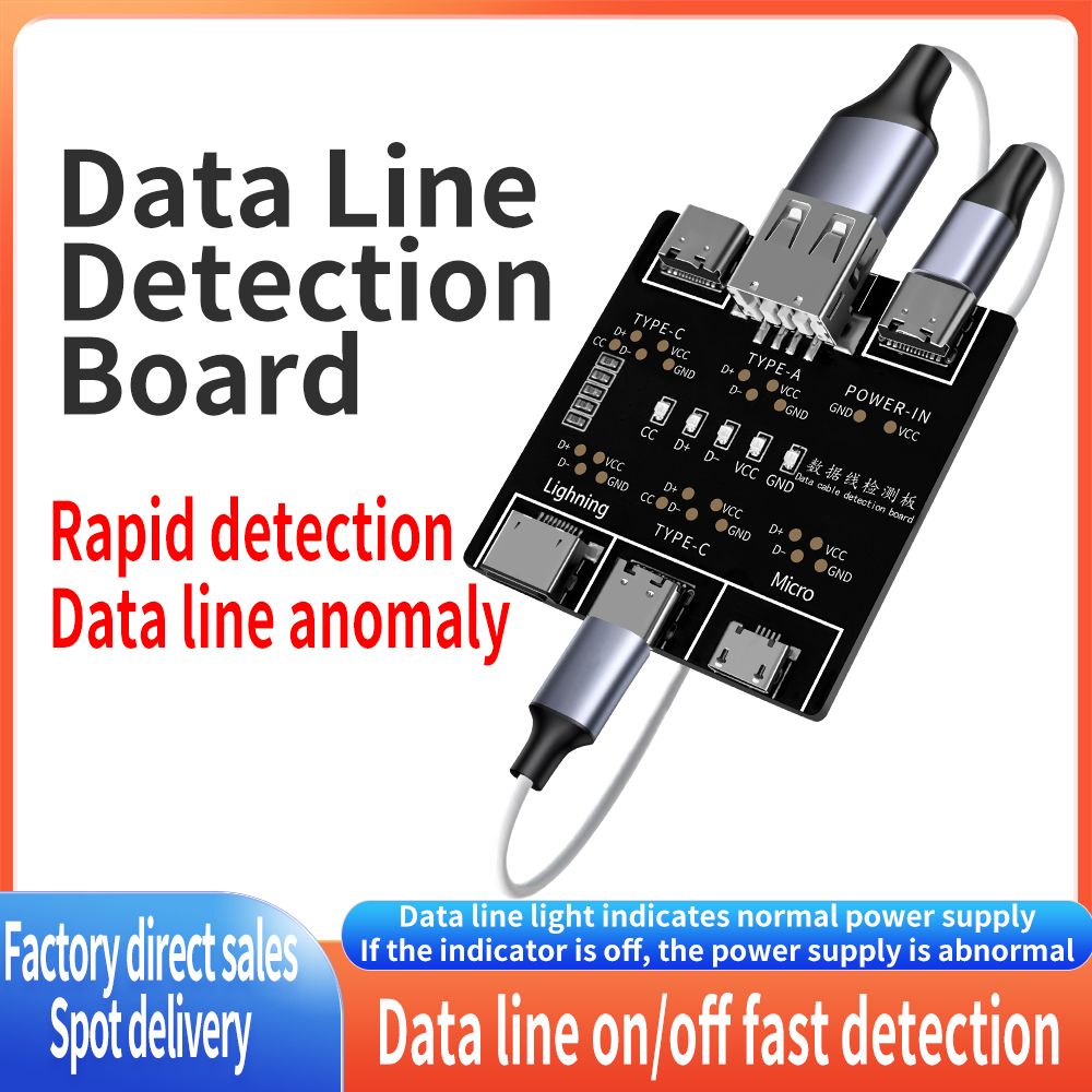 DT3 Data Cable Detection Board USB Cable Tester Short Circuit On-Off ...