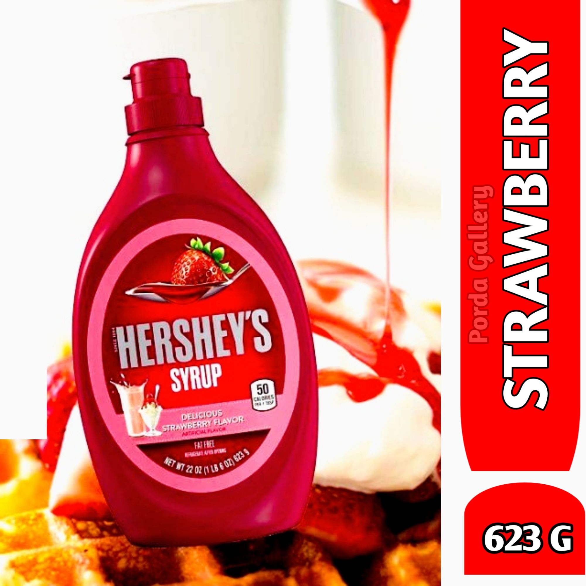 hershey strawberry genuine syrup 623 gm.strawberry flavor best in ...