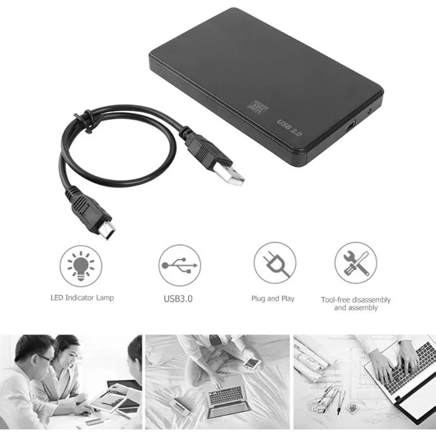 JMT 2.5 Gbps SATA to USB 3.0 2.0 External Hard Drive Case. | Daraz.com.bd