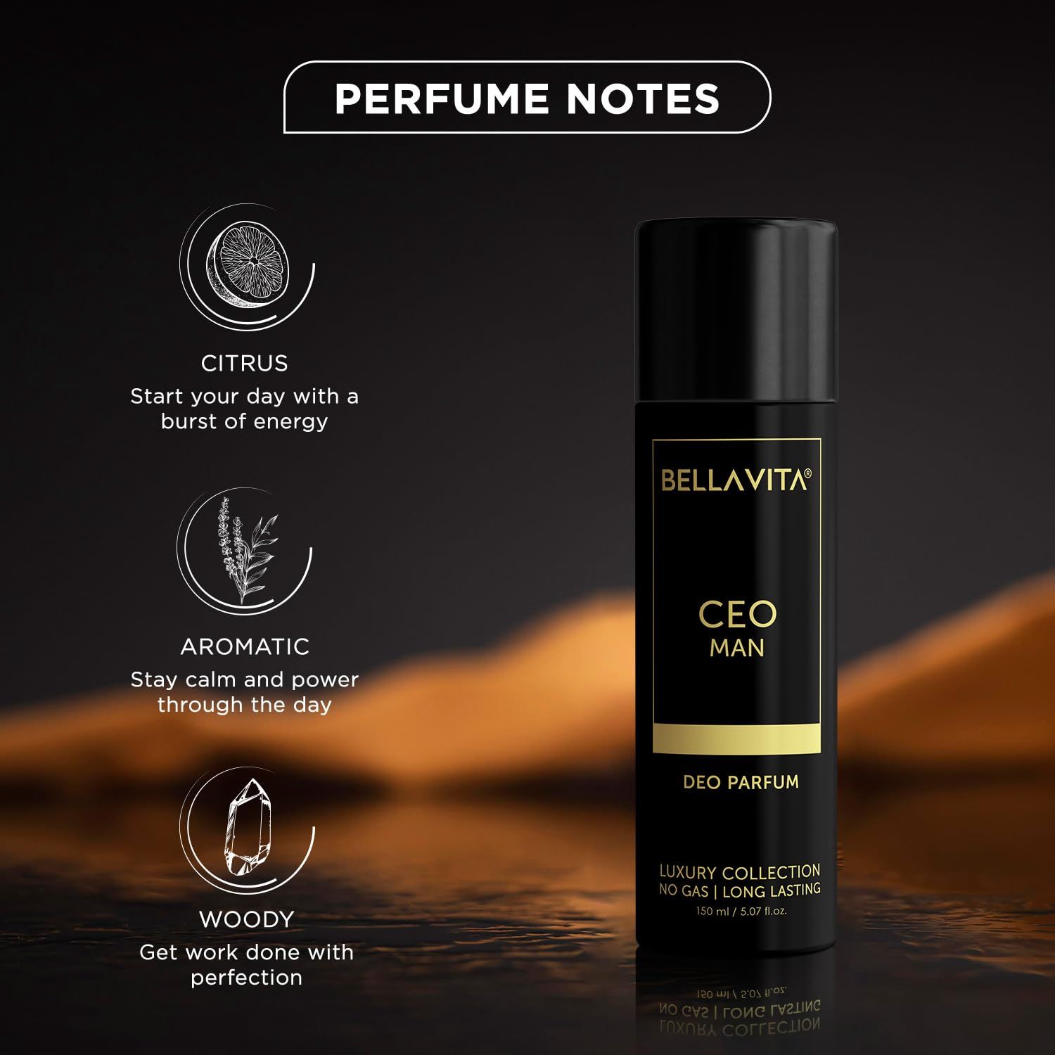 Bella Vita CEO Man Body Perfume 150ml | Premium No Gas Deo for Man