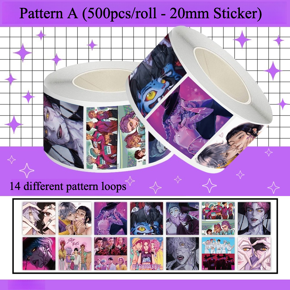 500pcs/roll Kpop Demon Hunter Stickers K-Pop DIY Stickers Luggage ...