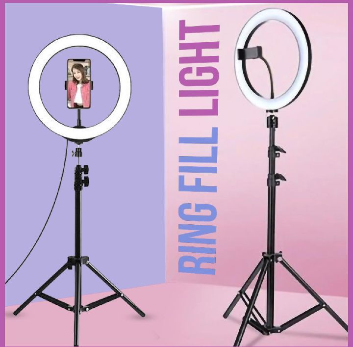 10-inch LED Ring Phil Dimmable Ring light With 7 Feet Stand and ...