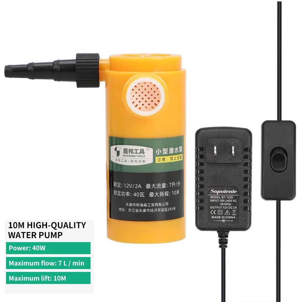 Mini Submersible Pump 12V High Pressure Water Pump Lift 10M/15M/20M ...