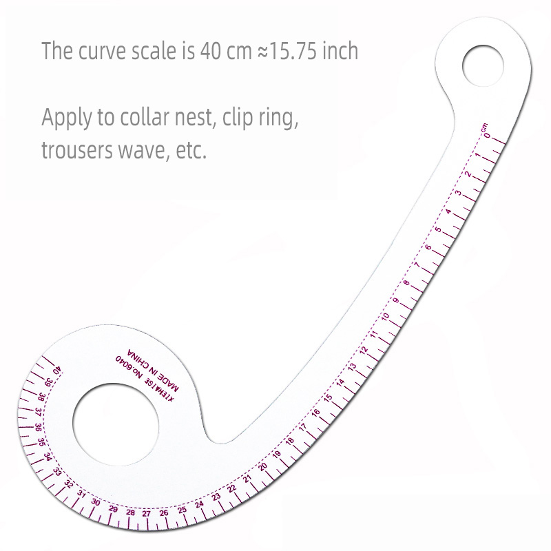 Empire sewing ruler and French curve, used for pattern making drafting ...