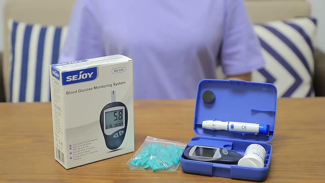 Sejoy Blood Glucose Monitor/Meter With 10 Strip & 10 Blood Lancets Free ...