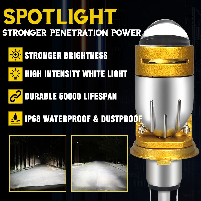 Power full h4 duel lance projection headlight bulb