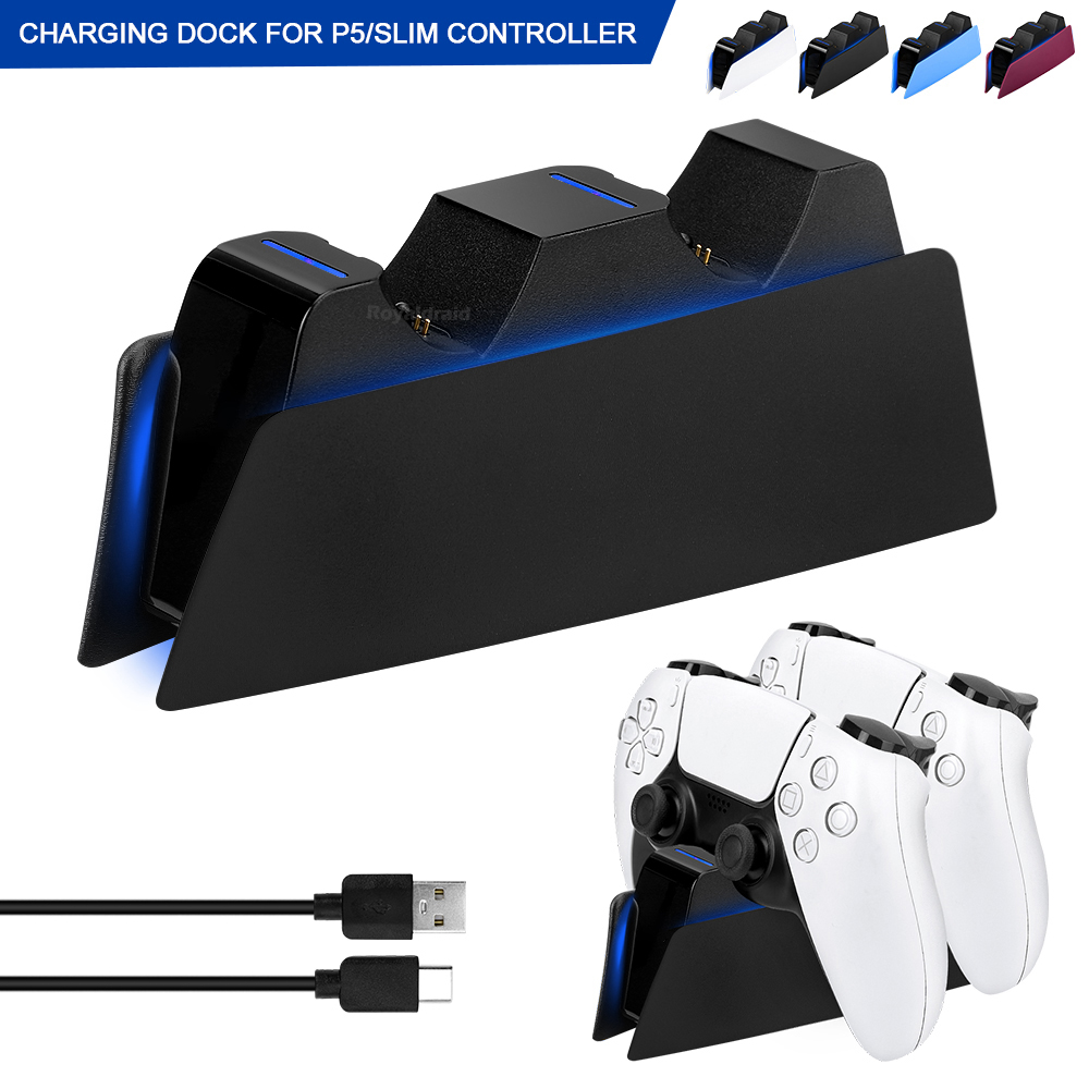 NEW Fast Dual Charging Station For PS5 Dual Wireless Game Controller ...