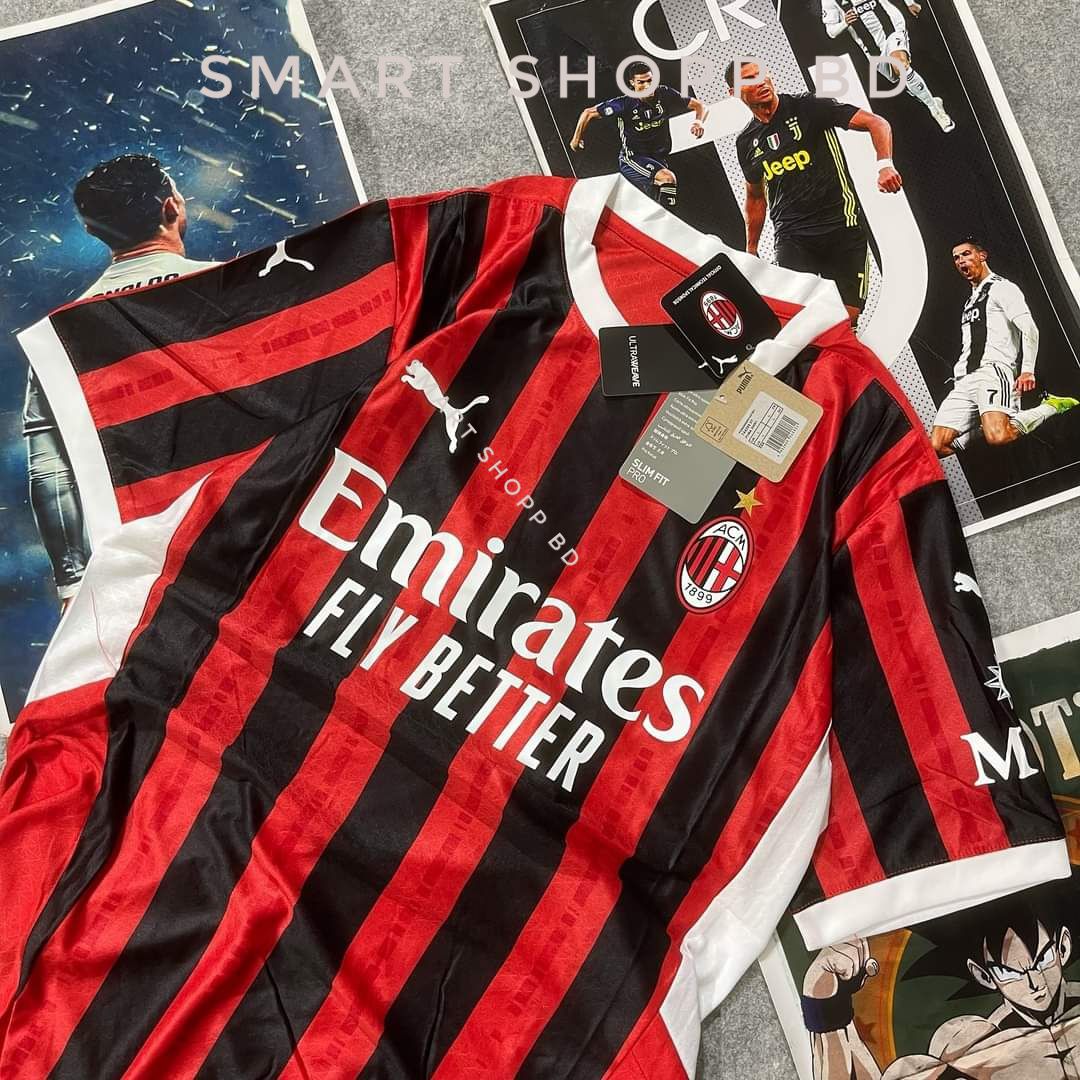 Ac milan new home kit half sleeves jersey 2024 | Daraz.com.bd