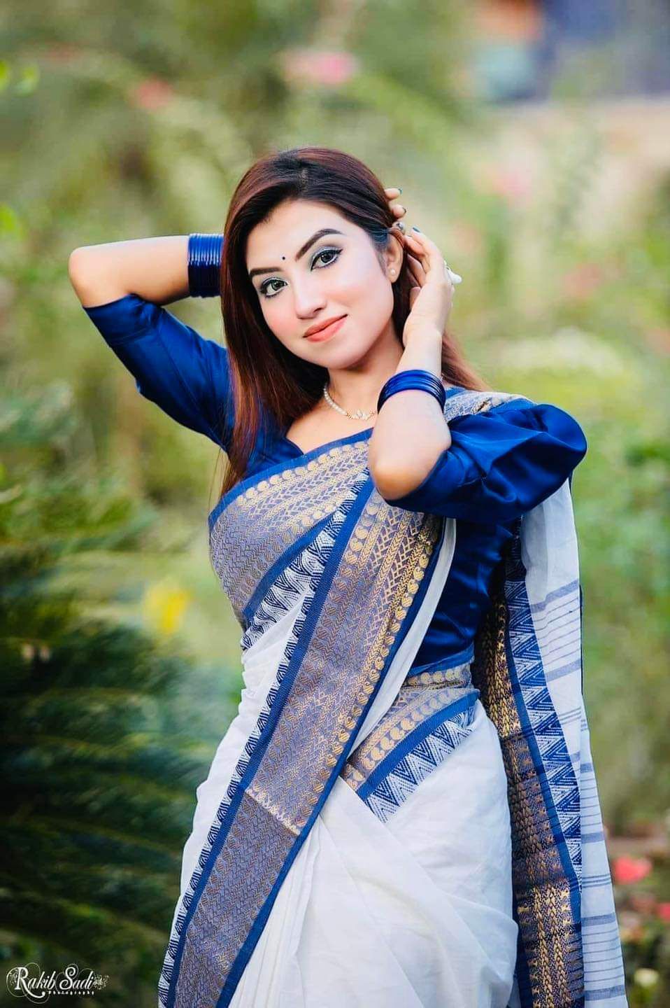 Elegant & Stylish Tangail Tant Halfsilk Rahi Minar Saree for Women ...