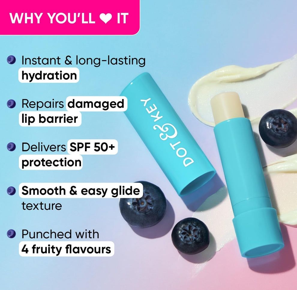 Dot & Key Barrier Repair Hydrating Non Tinted Lip Balm- Blueberry Bliss ...