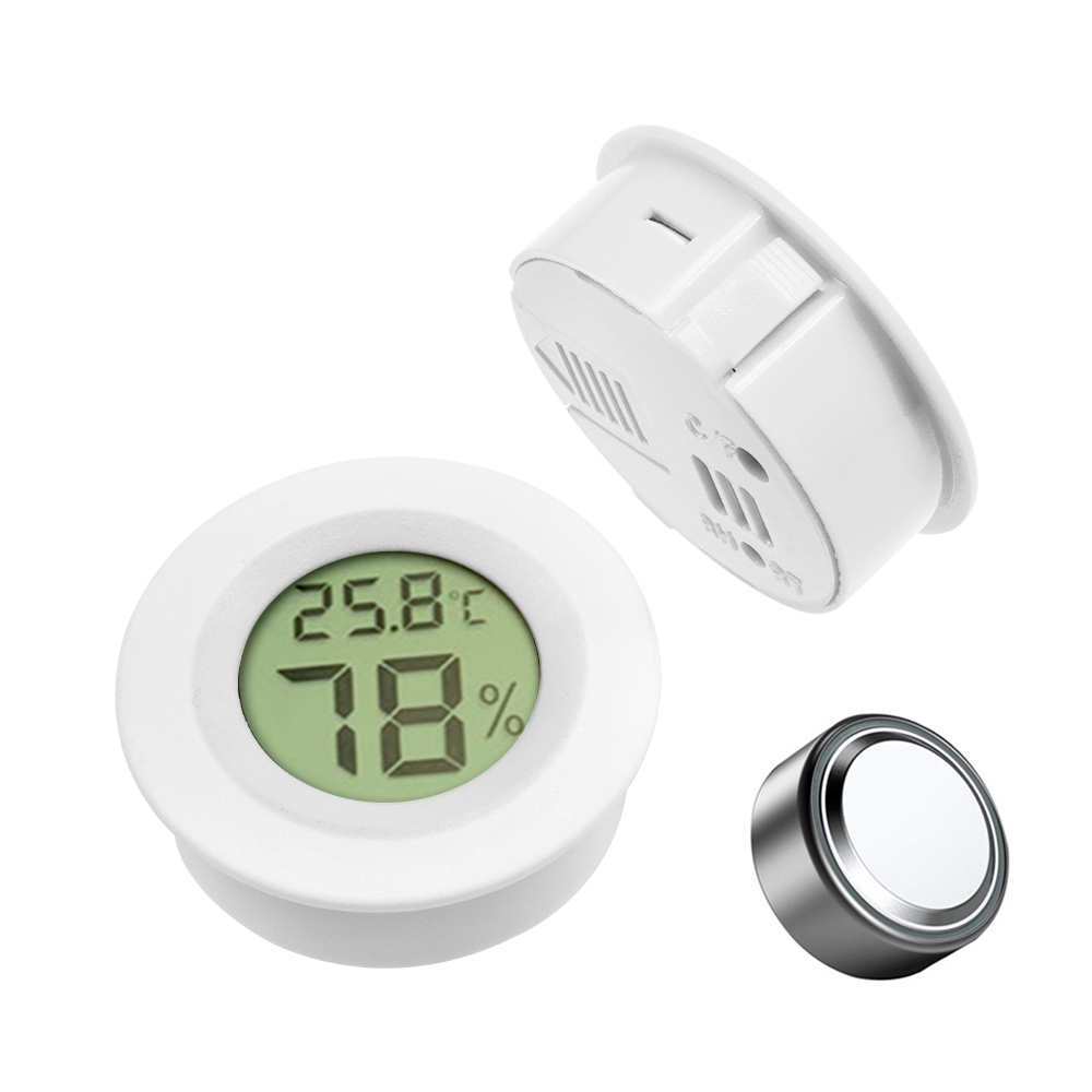 Round embedded digital thermo-hygrometer with Celsius/Fahrenheit ...