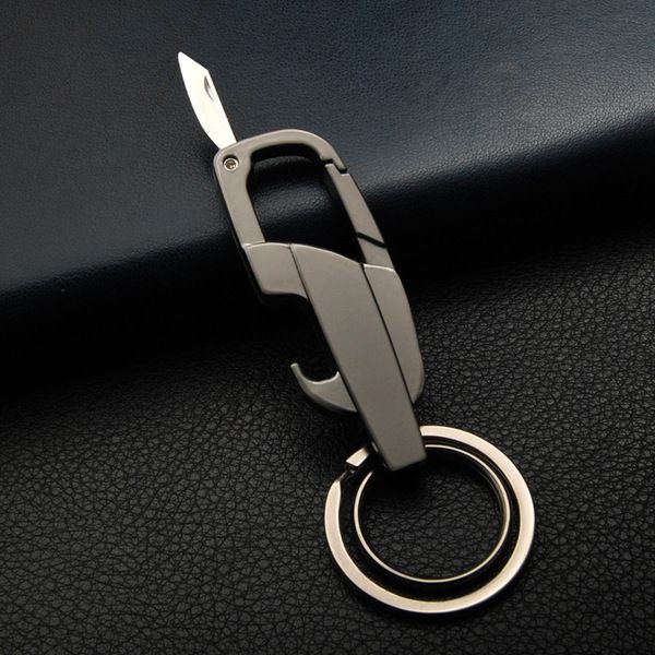 Multi-Functional Bottle Opener Knife Keychain Ring - 3 In 1 Keyring for ...
