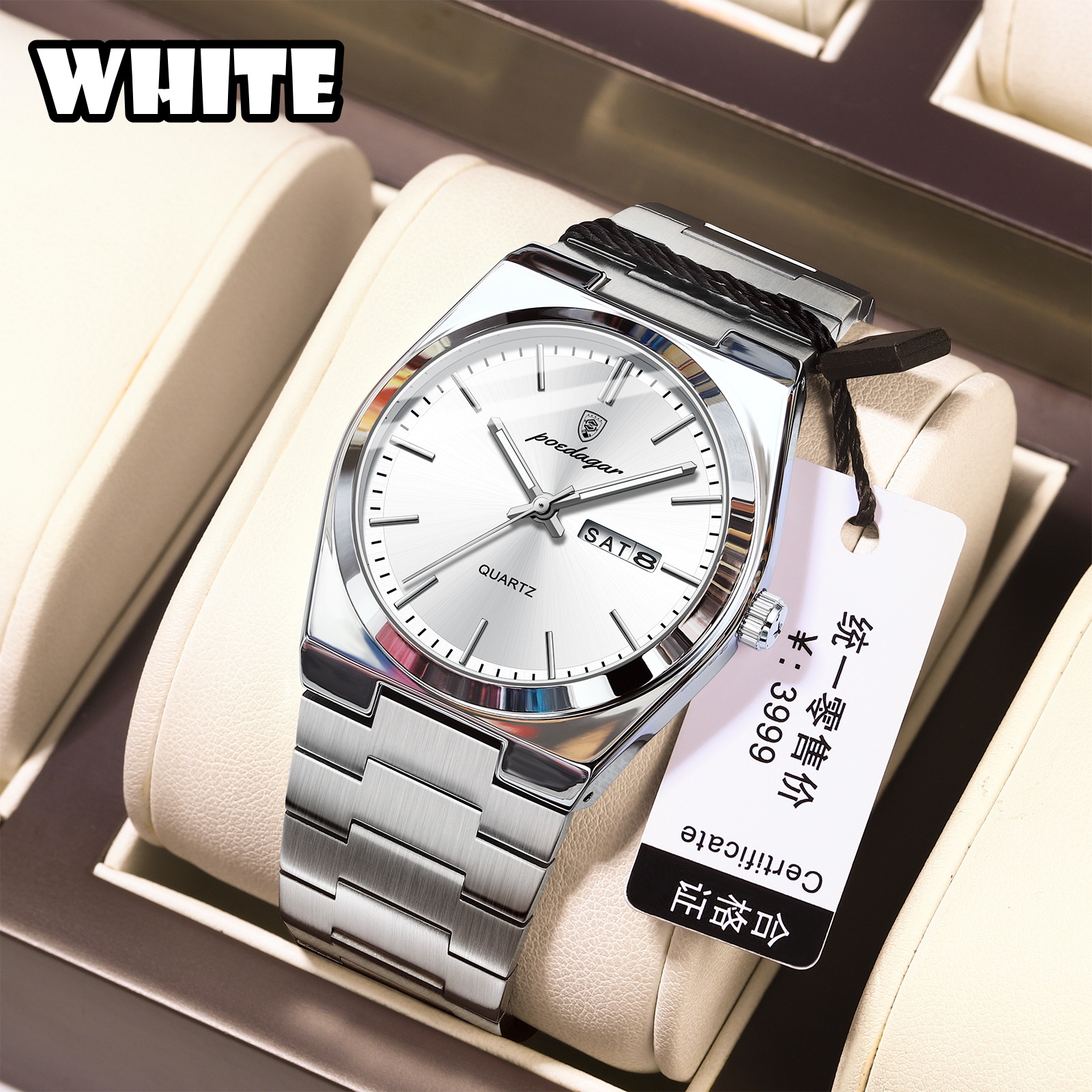 POEDAGAR 930 Men's Luxury Stainless Steel Quartz Watch – Luminous Dial ...