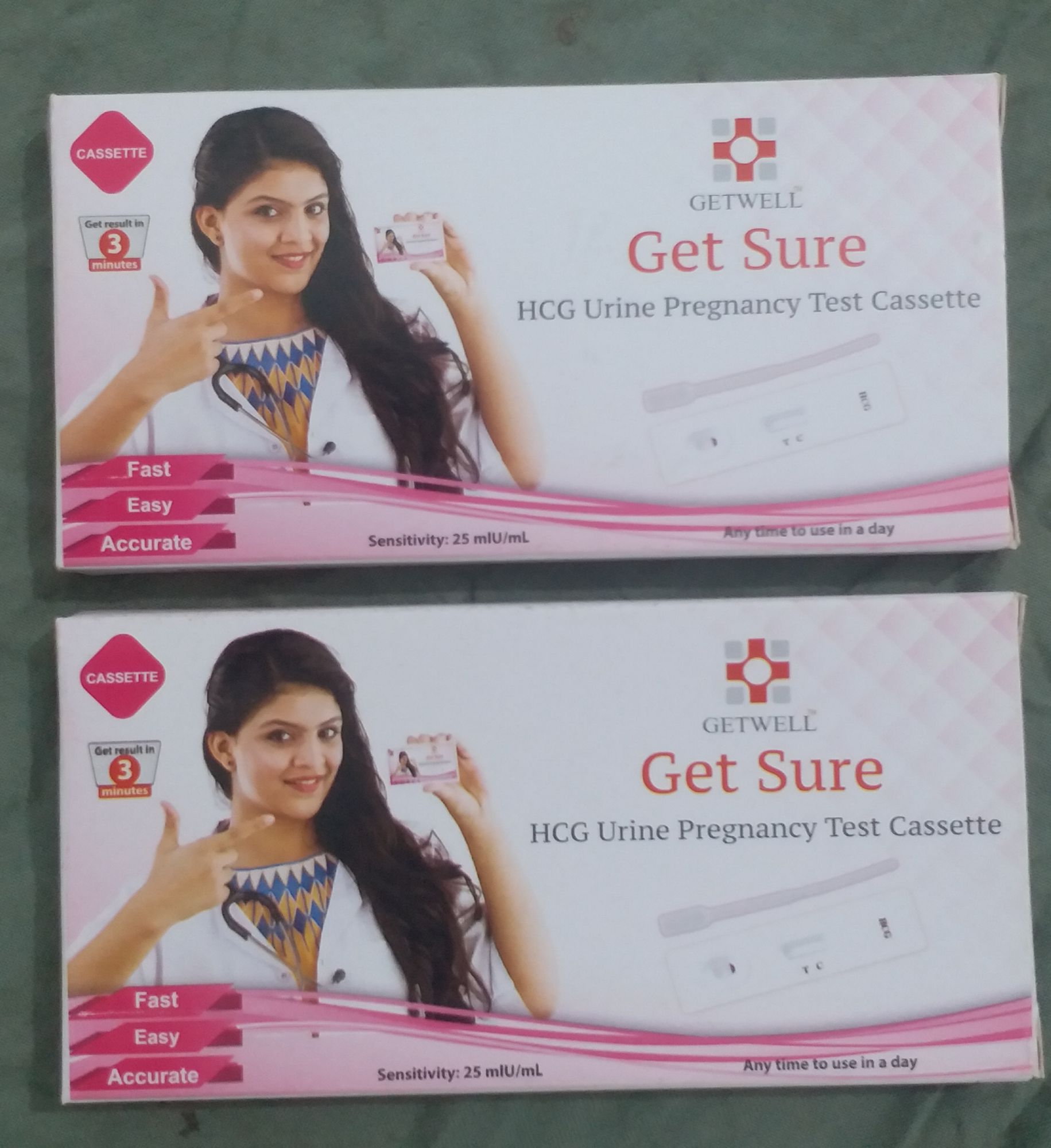 Pregnancy test cassette Get sure (2 kit)digital | Daraz.com.bd