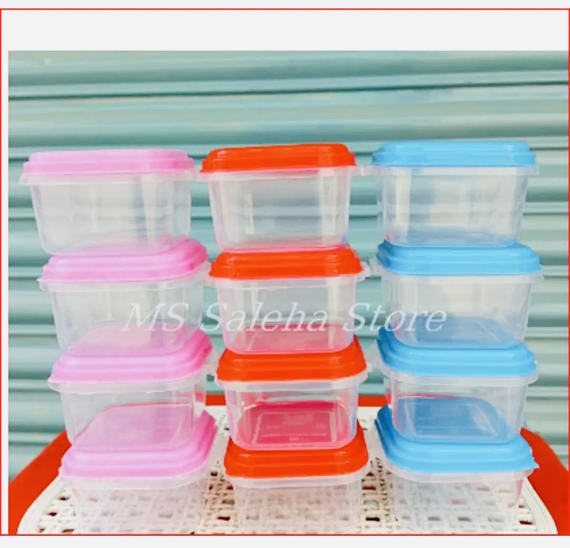 Square Shaped Plastic Mini Box 12 Pieces- 120ml | Daraz.com.bd